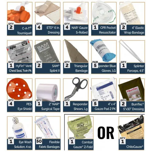 Range Trauma Kit: Hemostatic Agent Options