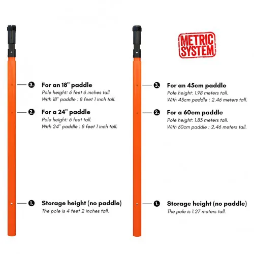 Orange Adjustable PVC Flagger Pole – Traffic Control