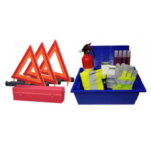 USKITS DOT Compliant Truck Safety Kit with Emergency Triangles